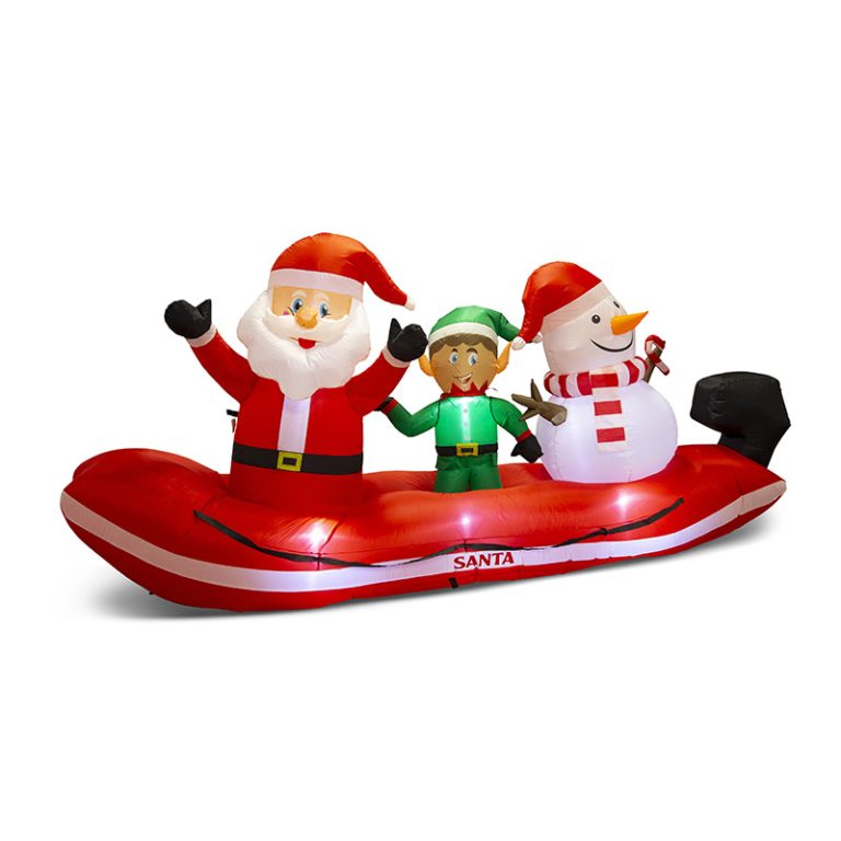 265CM AIRPOWER SPEEDBOAT SANTA WITH FRIENDS - Christmas Crazy Shop